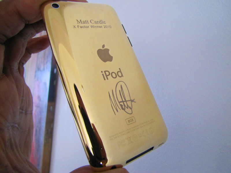 Matt Cardle's Goldgenie Gold iPod Touch - Goldgenie Official Blog