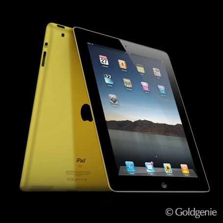 Gold iPad 2 Front - Goldgenie Official Blog