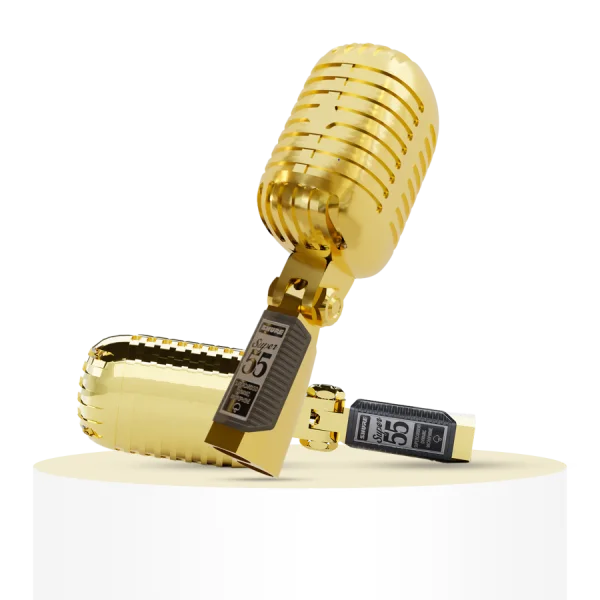 24k Gold SHURE Microphones | Luxury Audio | Goldgenie