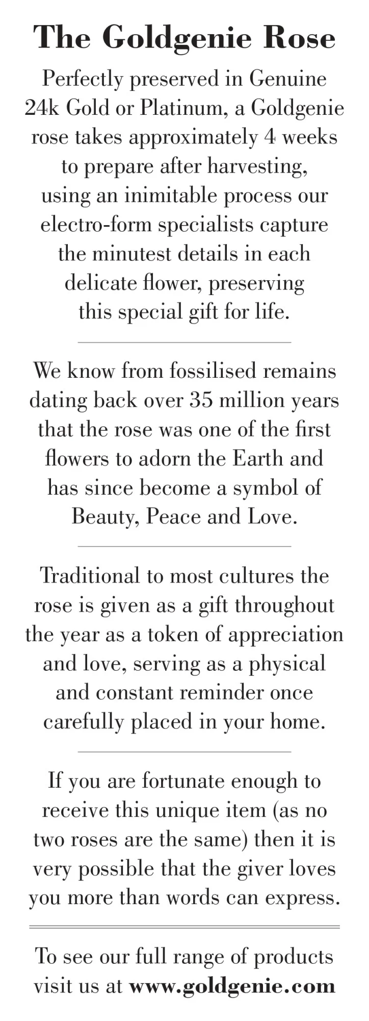 24k Gold Red Rose - in standard Goldgenie gift box - Goldgenie